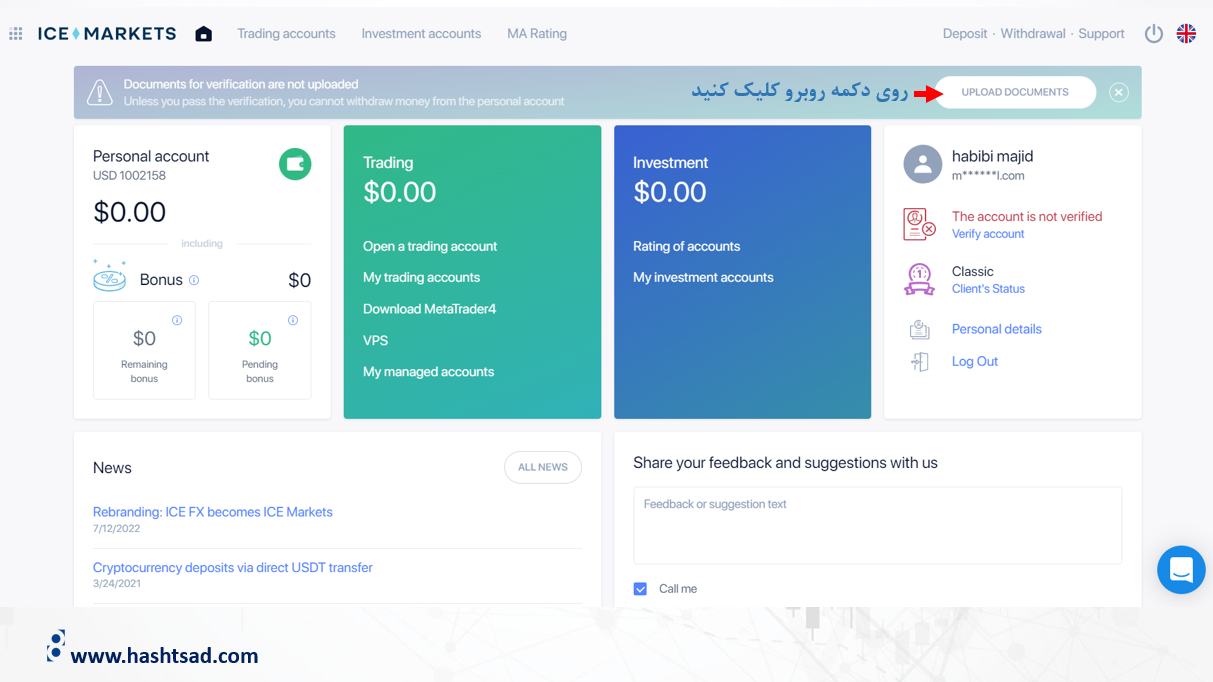 بروکر ice-markets - نقد و بررسی بروکر آی سی ای مارکتس